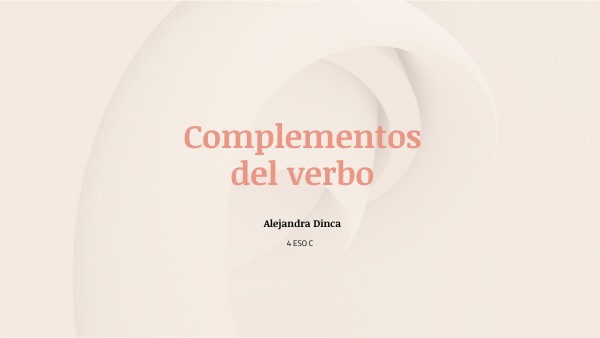 Complementos del verbo | Genially