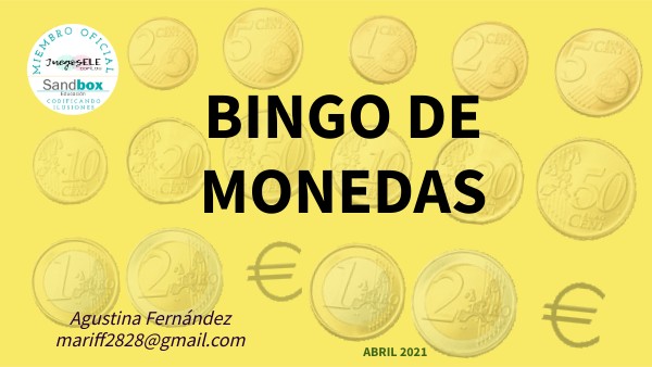 BINGO DE MONEDAS | Genially