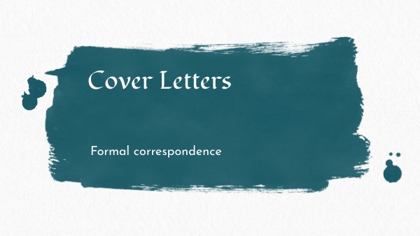Cover Letters | Genially