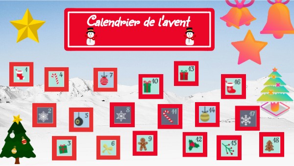 Calendrier de l'"Avant" ptg | Genially