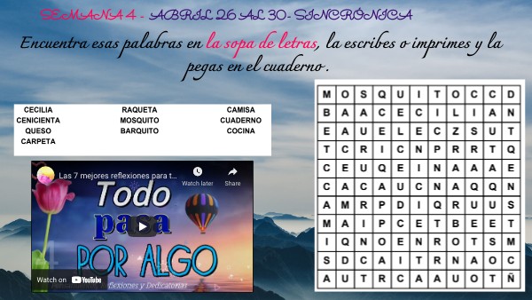 SEMANA CUATRO-2°P. LENGUAJE-ADRIANA PASOS | Genially