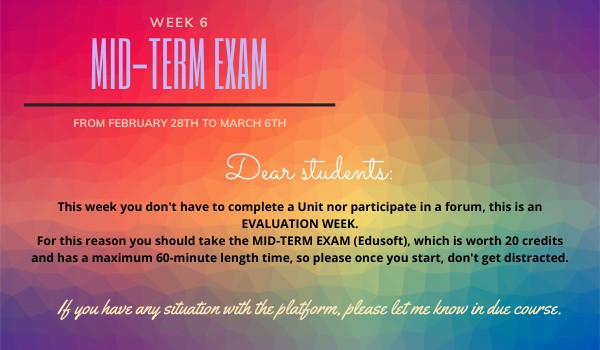 WEEK 6 MID-TERM EXAM | Genially