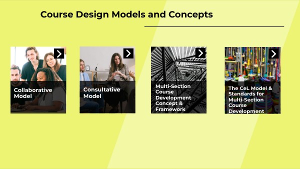 Course Design Models and Concepts
