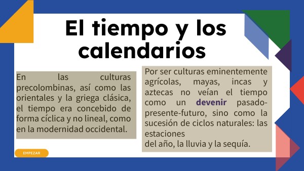 El tiempo y los calendarios | Genially