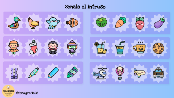 Señala el intruso @fono.grafia02 | Genially