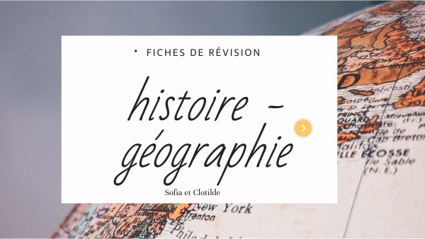 fiche de révision, histoire géo | Genially
