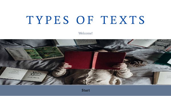 Text and its characteristics | Genially
