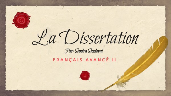 La dissertation | Genially