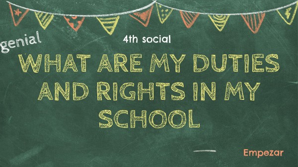 4th social.- WHAT ARE MY DUTIES AND RIGHTS IN MY SCHOOL | Genially