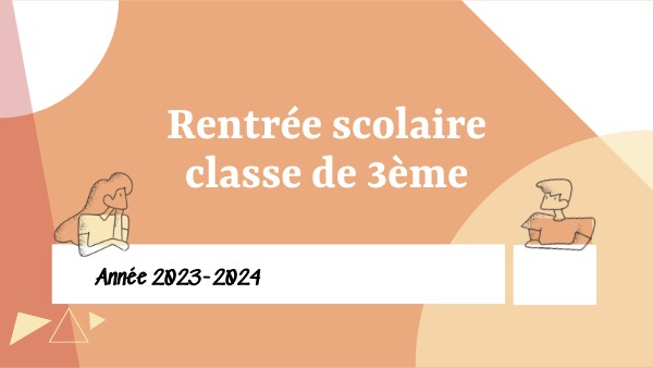 Présentation rentrée | Genially