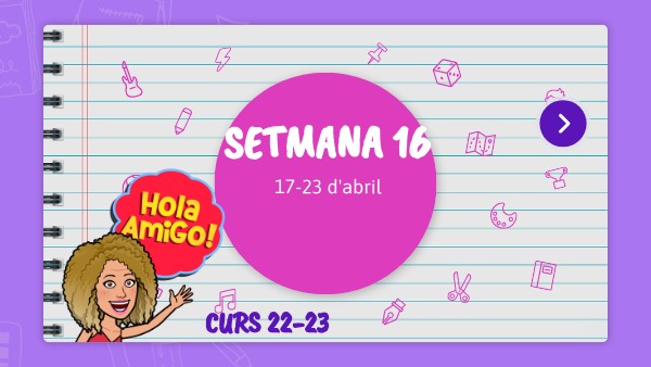 PROGRAMACIÓ SETMANA 16
