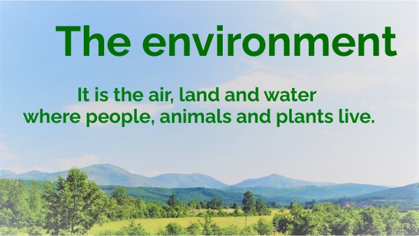 THE ENVIRONMENT | Genially