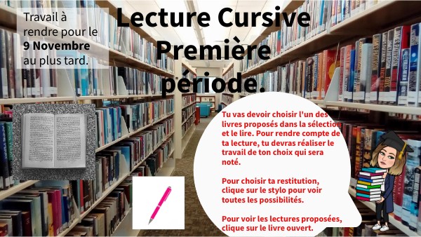 5e Lectures cursives période 1 copie | Genially