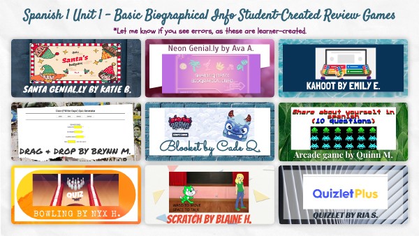 Spanish 1 Unit 1 - basic biographical info