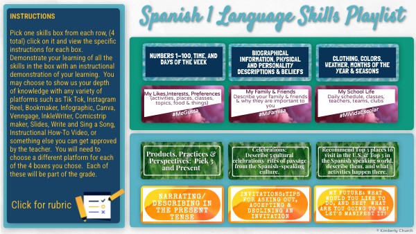 French/Spanish EOY Learning Portfolio of Language Skills | Genially