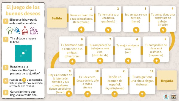 Subjuntivo. El juego de los buenos deseos. | Genially