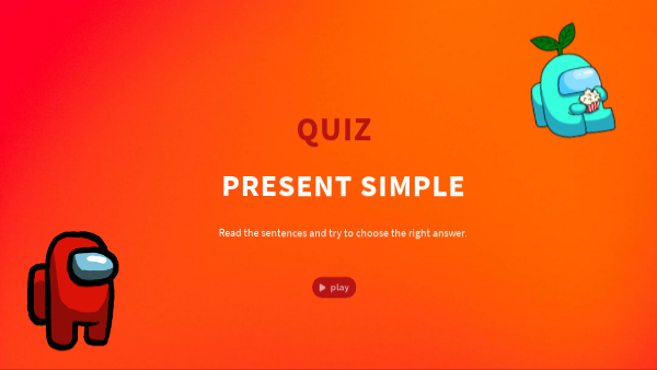Among Us quiz Present simple | Genially