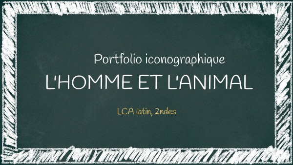 L'homme et l'animal | Genially