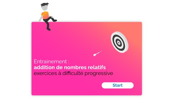 addition de relatifs entrainement | Genially