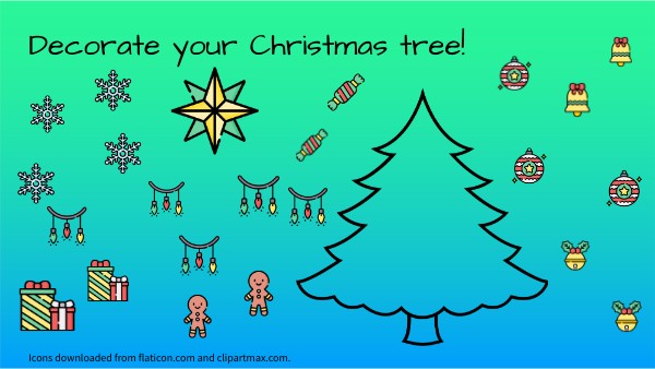 Decorate your Christmas tree | Genially