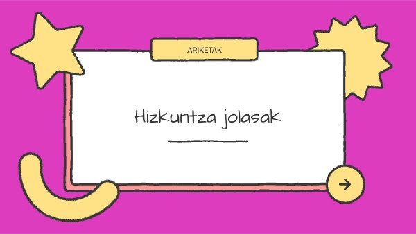 Hizkuntza jolasak | Genially