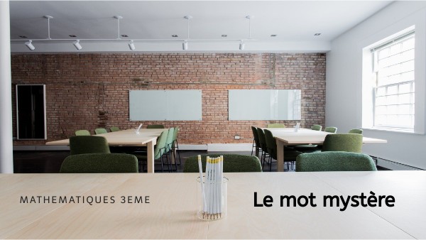 Mot mystère 3ème Collège Saint Joseph | Genially