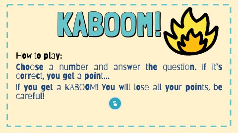 KABOOM IRREGULAR VERBS