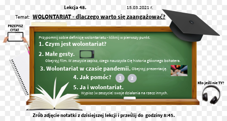 WOS - lekcja 48. WOLONTARIAT | Genially
