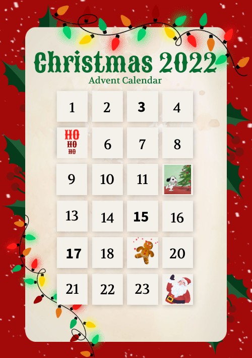 Christmas: advent calendar 3 y 5 | Genially