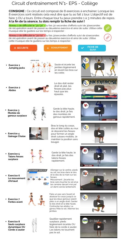 Circuit d'entrainement N°1 - BD | Genially