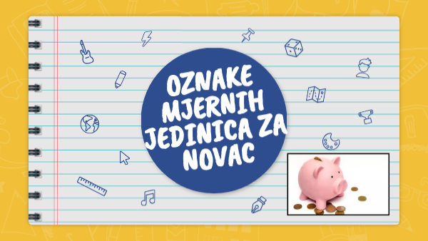 Oznake mjernih jedinica za novac | Genially