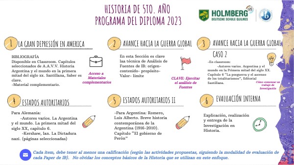 Programa HISTORIA IB 2024-2025 | Genially