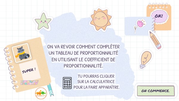 coefficient de proportionnalité | Genially