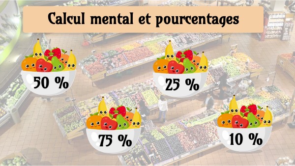 pourcentages corrigé calcul mental