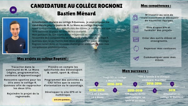 Candidature- B.Menard | Genially