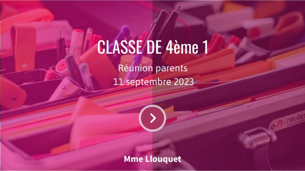 Copie - Réunion parents 2021