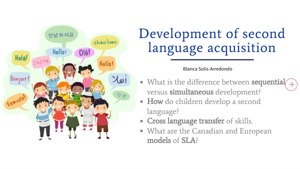 Development of second language acquisition