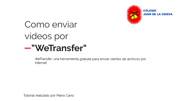 Tutorial "WeTransfer" | Genially