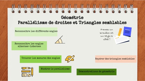 Angles et Triangles semblables | Genially