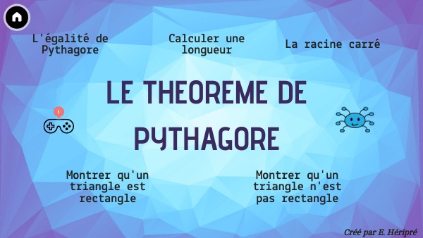 4e (2022/2023) - ch11 Théorème de Pythagore (E. Héripré) | Genially