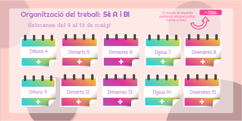 Organització del 4 al 15 de maig | Genially