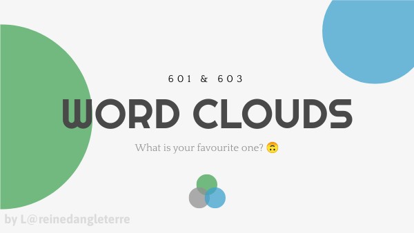 601 603 word clouds