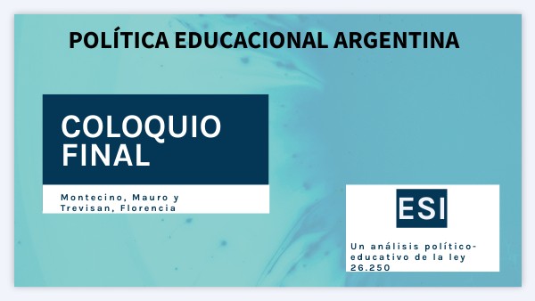 COLOQUIO POLÍTICA | Genially