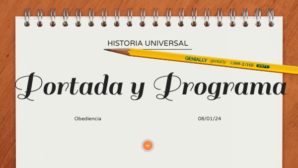 6°B. Portada y Programa HISTORIA UNIVERSAL | Genially