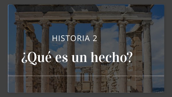 ¿Qué es un hecho?