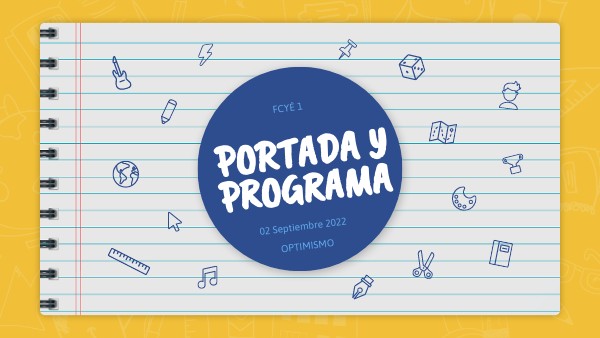 Portada y programa FCYÉ 1 | Genially