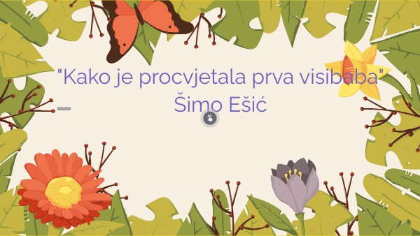 Kako je procvjetala prva visibaba - Dzana | Genially