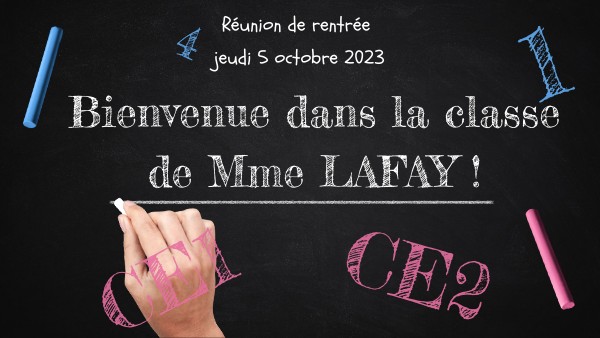 Réunion de rentrée CE1 CE2 2021 2022 | Genially