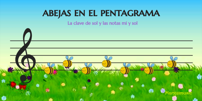 Pentagrama interactivo abejas | Genially