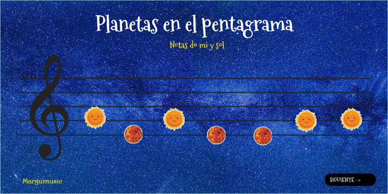 Pentagrama interactivo planetas